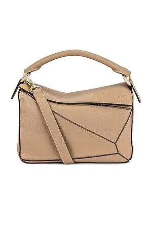 Loewe Loewe Puzzle Small Bag In White Sand