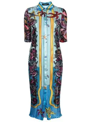 Versace Starfish-print Shirt Dress