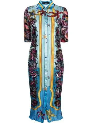 Versace Starfish-print Shirt Dress
