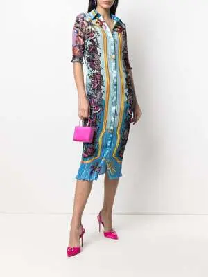 Versace Starfish-print Shirt Dress