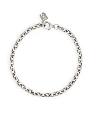 Dolce & Gabbana Logo-charm Chain Necklace - Silver
