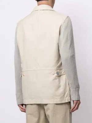 Undercover Contrasting Sleeve Cotton Blazer