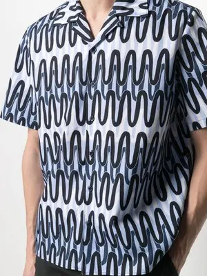 Neil Barrett Abstract-print Short-sleeve Shirt