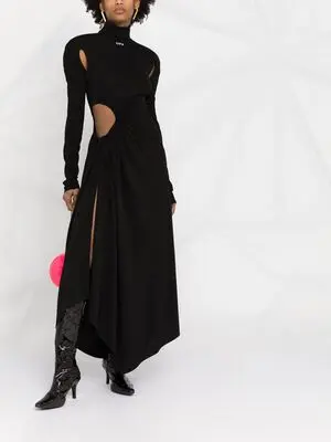 Off-White Cut-out Detail Long Dress