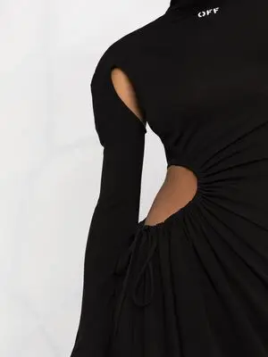 Off-White Cut-out Detail Long Dress