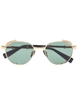 Balmain Brigade Shield Sunglasses - Gold