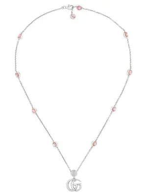 Gucci Double G Mother Of Pearl Necklace