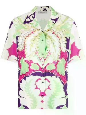 Valentino Garavani Floral-print Shirt - Green