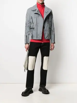 MJB - MARC JACQUES BURTON Graffiti-print Biker Jacket