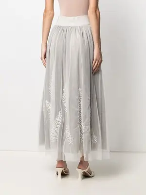 Lorena Antoniazzi Embellished Tulle Midi Skirt