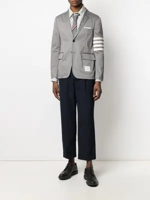 Thom Browne Vertical-stripe Long-sleeve Shirt - Grey