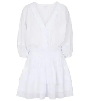 Poupette St Barth Ariel Cotton Minidress - White