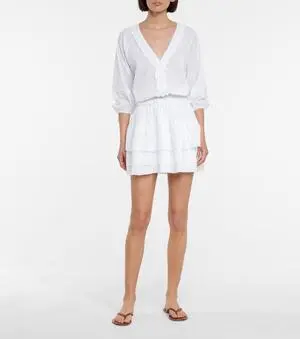Poupette St Barth Ariel Cotton Minidress - White