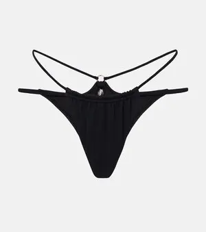REINA OLGA Theresa Bikini Bottoms - Black
