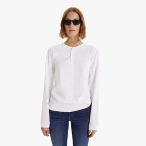 Velva Sheen Tubular Long Sleeve Henley T-shirt