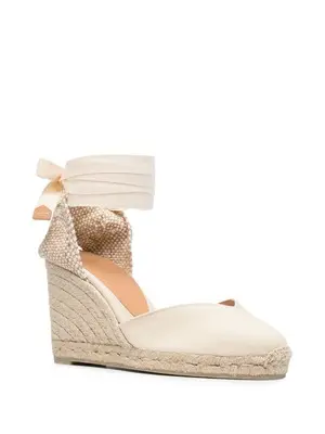 CastaÑer Tie-fastening Wedge Sandals - Neutrals