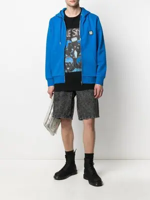 DIESEL® Marbled Effect Denim Shorts