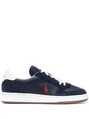 Polo Ralph Lauren Court Suede Trim Sneakers - Blue