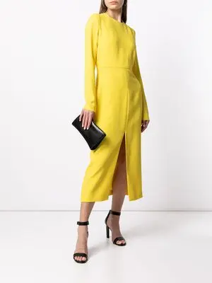 Giambattista Valli Front-slit Long-sleeved Dress