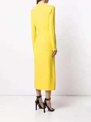 Giambattista Valli Front-slit Long-sleeved Dress