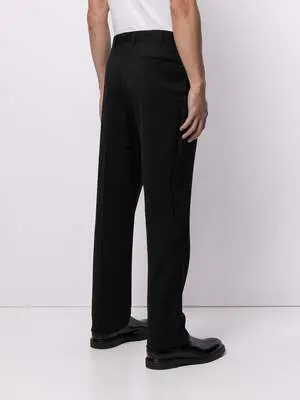 Ralph Lauren Purple Label Straight-leg Tailored Trousers - Black