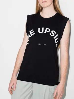 The Upside Logo-print Tank Top - Black