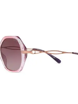 COACH Sculpted Hexagon-frame Sunglasses - Purple