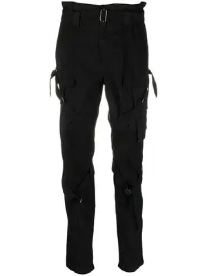 DIESEL® Belted Waist Cargo Trousers - Black