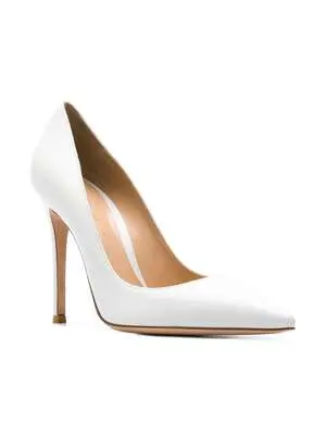 GIANVITO ROSSI 105mm Leather Pumps - White