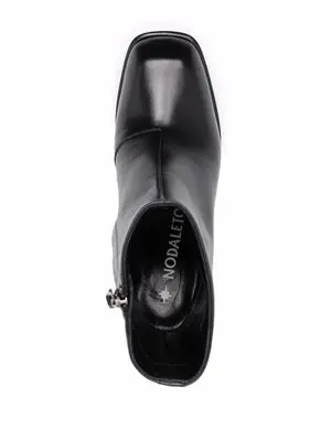 NODALETO Block-heel Leather Boots