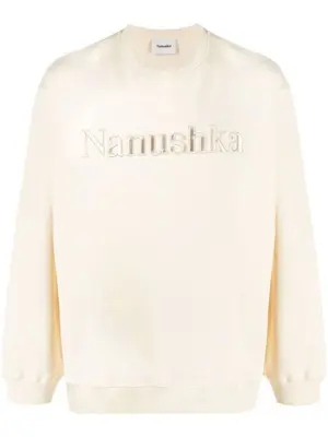 Nanushka Embroidered Logo Sweatshirt - Neutrals