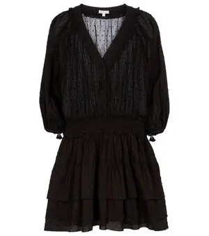 Poupette St Barth Ariel Cotton Minidress - Black