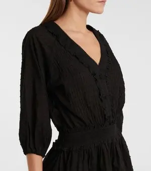 Poupette St Barth Ariel Cotton Minidress - Black