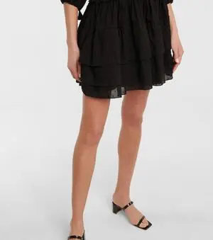 Poupette St Barth Ariel Cotton Minidress - Black