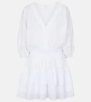 Poupette St Barth Ariel Cotton Minidress - White