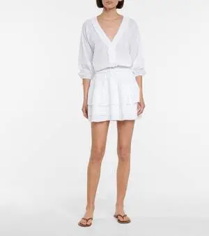 Poupette St Barth Ariel Cotton Minidress - White