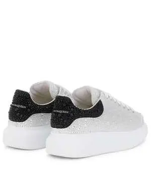 Alexander McQueen Oversized Embellished Leather Sneakers