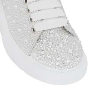 Alexander McQueen Oversized Embellished Leather Sneakers