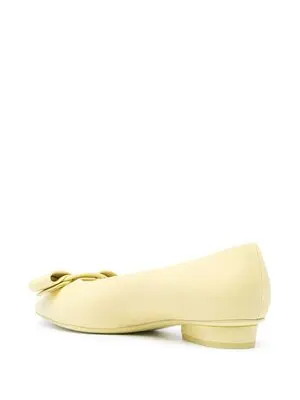 FERRAGAMO Viva Vara Bow Ballerina Shoes - Yellow