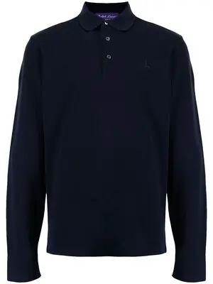 Ralph Lauren Purple Label Embroidered Logo Polo Shirt