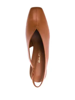 FERRAGAMO Sloane Chunky-heel Pumps - Brown