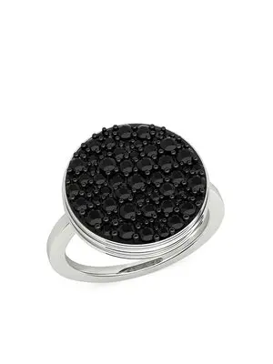 ALINKA 18kt White Gold Black Diamond Cocktail Ring