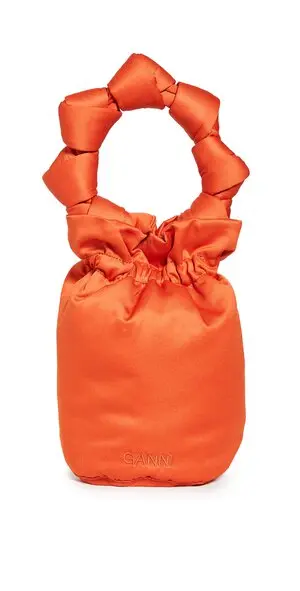 GANNI Satin Knot Bucket Bag