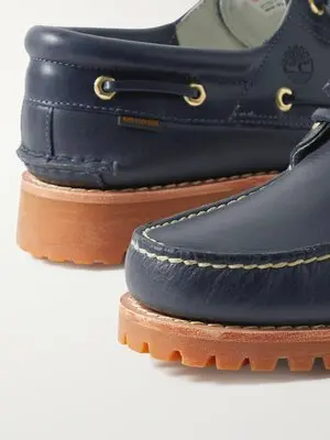 Timberland Aimé Leon Dore 3-Eye Lug Leather Boat Shoes - Blue