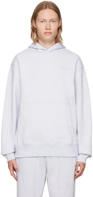 ADIDAS X HUMANRACE BY PHARRELL WILLIAMS Adidas X Humanrace By Pharrell Williams Grey Humanrace Basics Hoodie - Light Grey Heather