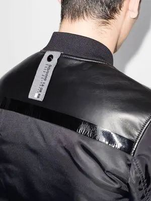 Dolce & Gabbana Panelled Leather Bomber Jacket