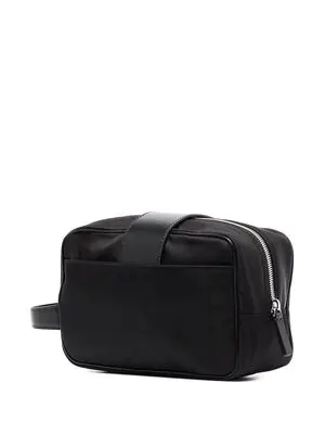 FPM MILANO Leather-trim Wash Bag - Black