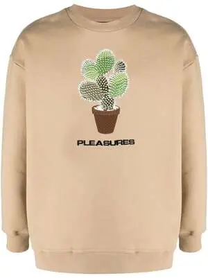 PLEASURES Spike Embroidery Sweatshirt - Neutrals