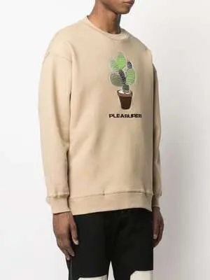 PLEASURES Spike Embroidery Sweatshirt - Neutrals