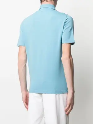 DELL'OGLIO Short-sleeved Polo Shirt - Blue